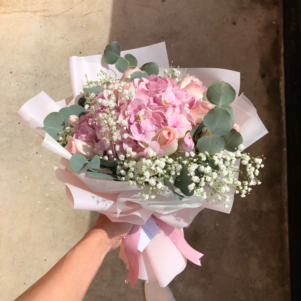 Mellow Garden (9 Pink Roses)